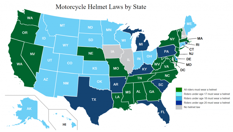 Helmet Laws: What You Should Know By State - Biker Digital